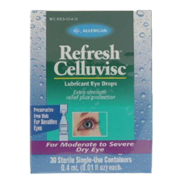 Refresh Celluvisc 1%, .01 oz Gel Eye Drops. PF. 30 Ampules/Box