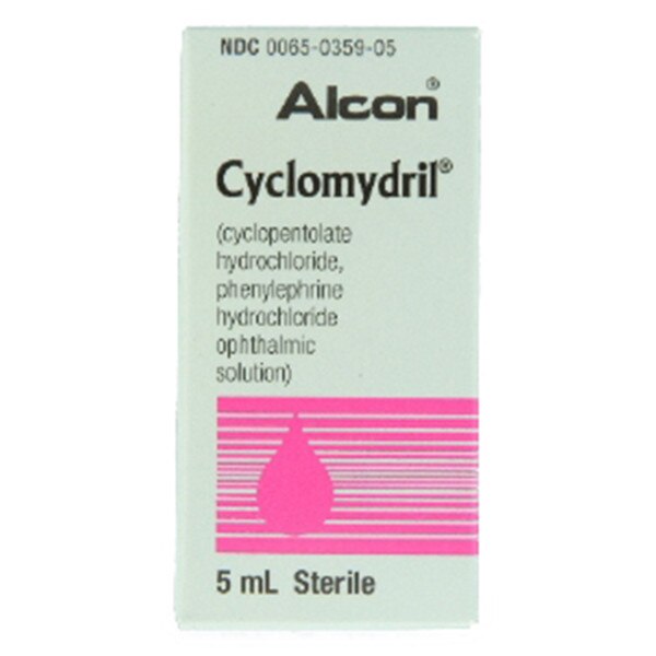 Cyclomydril Phenylephrine / Cyclopentolate HCl 1% - 0.2% Ophthalmic ...
