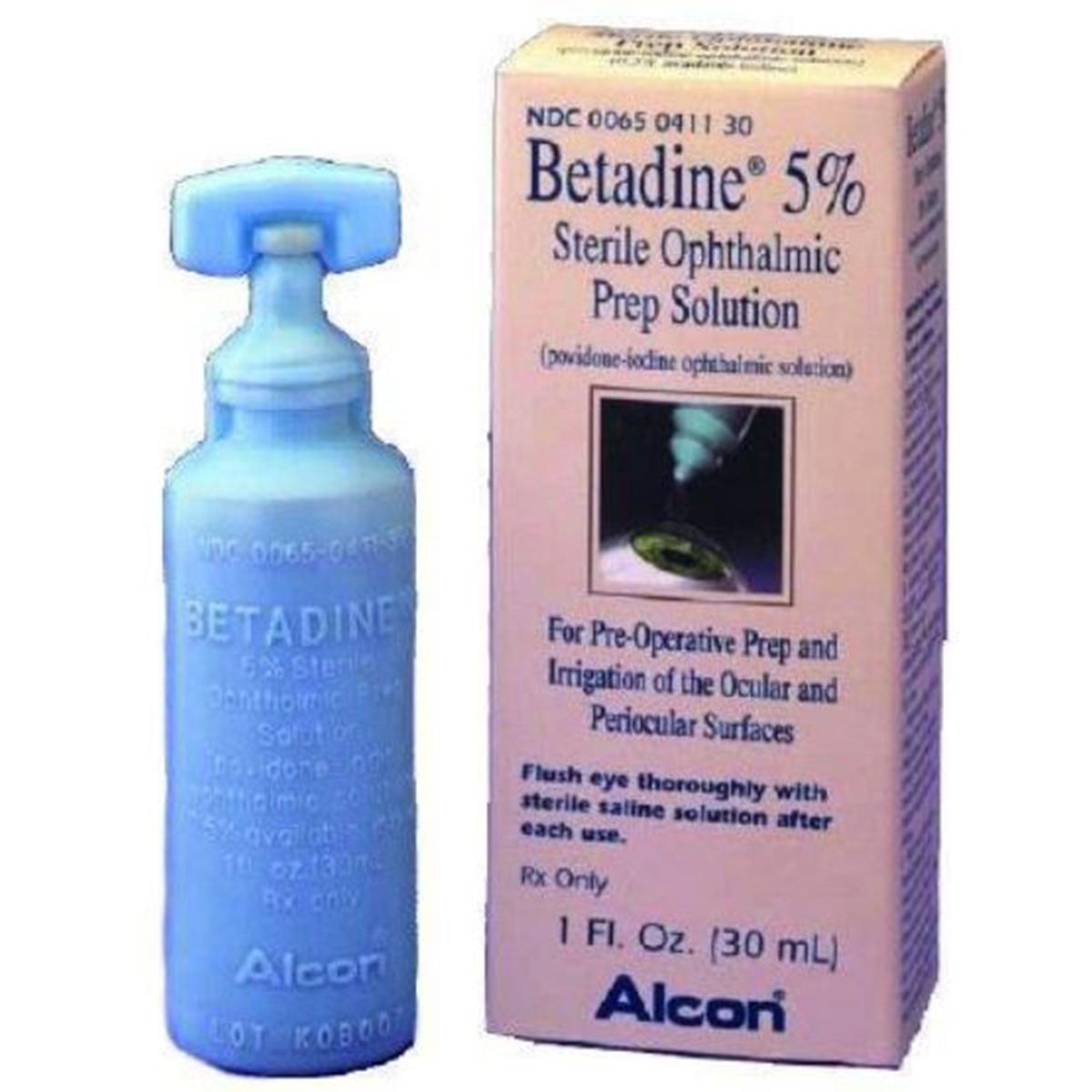 Betadine 5% Povidone-Iodine Ophthalmic Prep Solution Bottle 1oz (30mL)