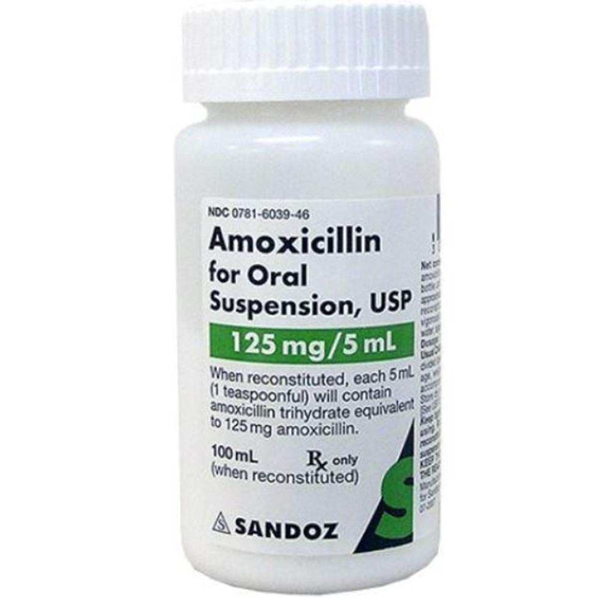 Amoxicillin Powder 125mg/5mL for Oral Suspension 100mL/Bottle (Sandoz)
