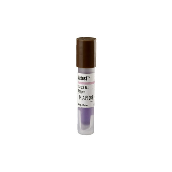 3M Attest Biological Indicator 1262P for Steam Sterilization, 25/Box
