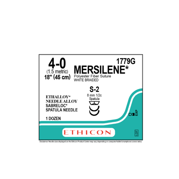 Ethicon 4-0 Mersilene Suture 1779G 12/Box