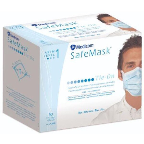 Medicom AssureMask Precision Surgical Tie-On Mask 50/Box