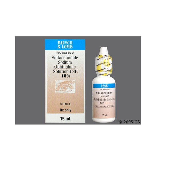 Sulfacetamide Sodium 10% Ophthalmic Solution 15mL (Bausch & Lomb)