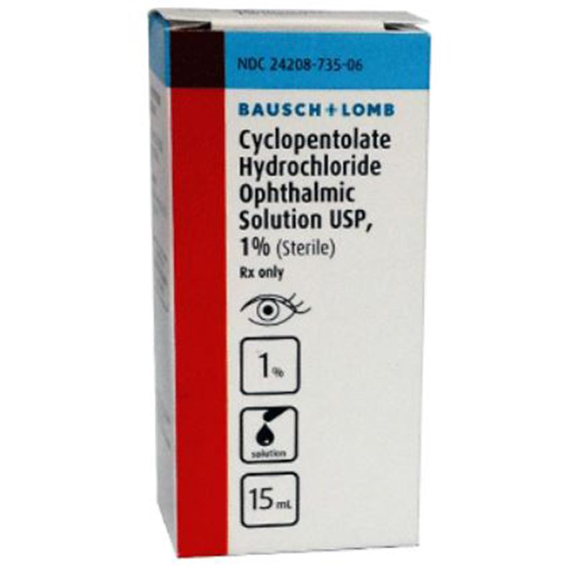 Cyclopentolate HCl 1%, 15mL (Bausch & Lomb)
