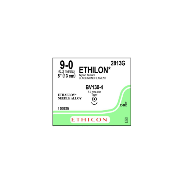 Ethicon 9-0 Ethilon Monofilament Nylon Suture 2813G 12/Box