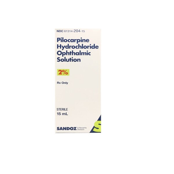 Pilocarpine HCl 2% Ophthalmic Drops Bottle 15 mL (Sandoz)