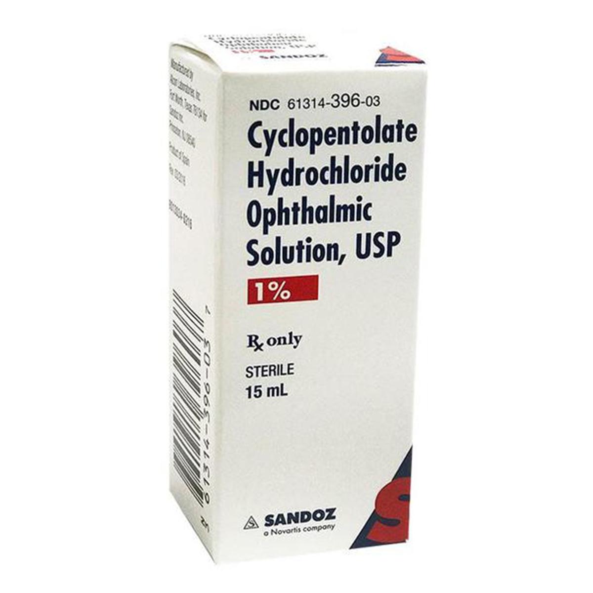 Cyclopentolate HCl 1%, 15mL (Sandoz)
