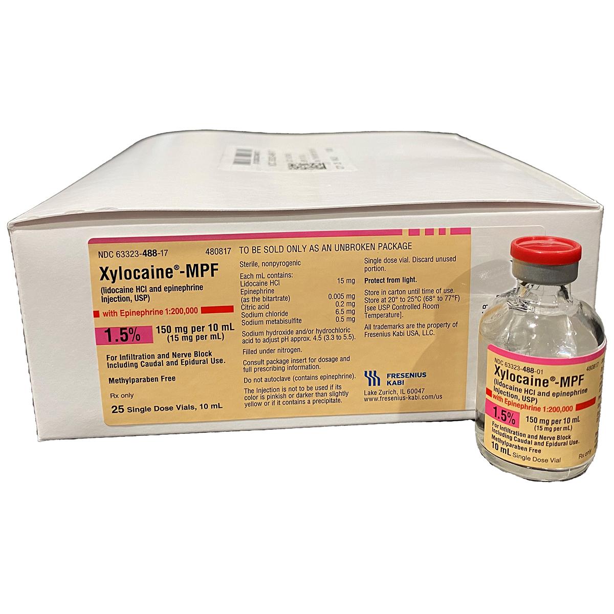 Xylocaine MPF with Epinephrine (Lidocaine HCl / Epinephrine 1.5% - 1: ...