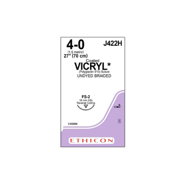Ethicon 4-0 Vicryl Suture J422H 36/Box