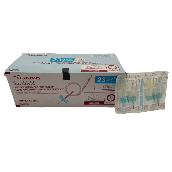 Terumo SurShield Safety Winged Blood Collection Set 23G x 3/4" (12 ...