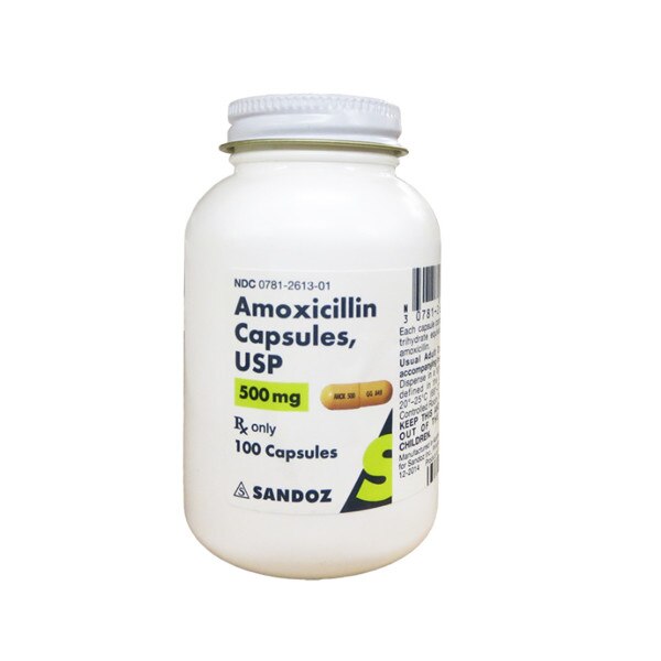 Amoxicillin 500mg 100/Bottle (Sandoz)