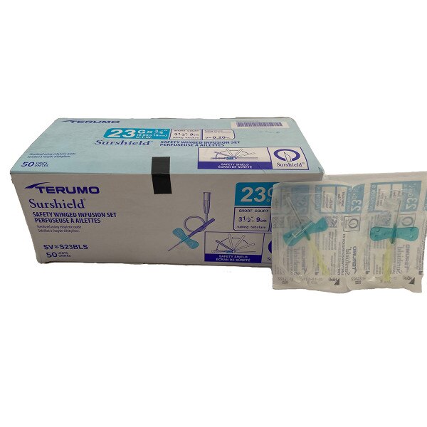 Terumo SurShield Safety Winged Infusion Set 23G x 3/4" (3 1/2" Tubing ...